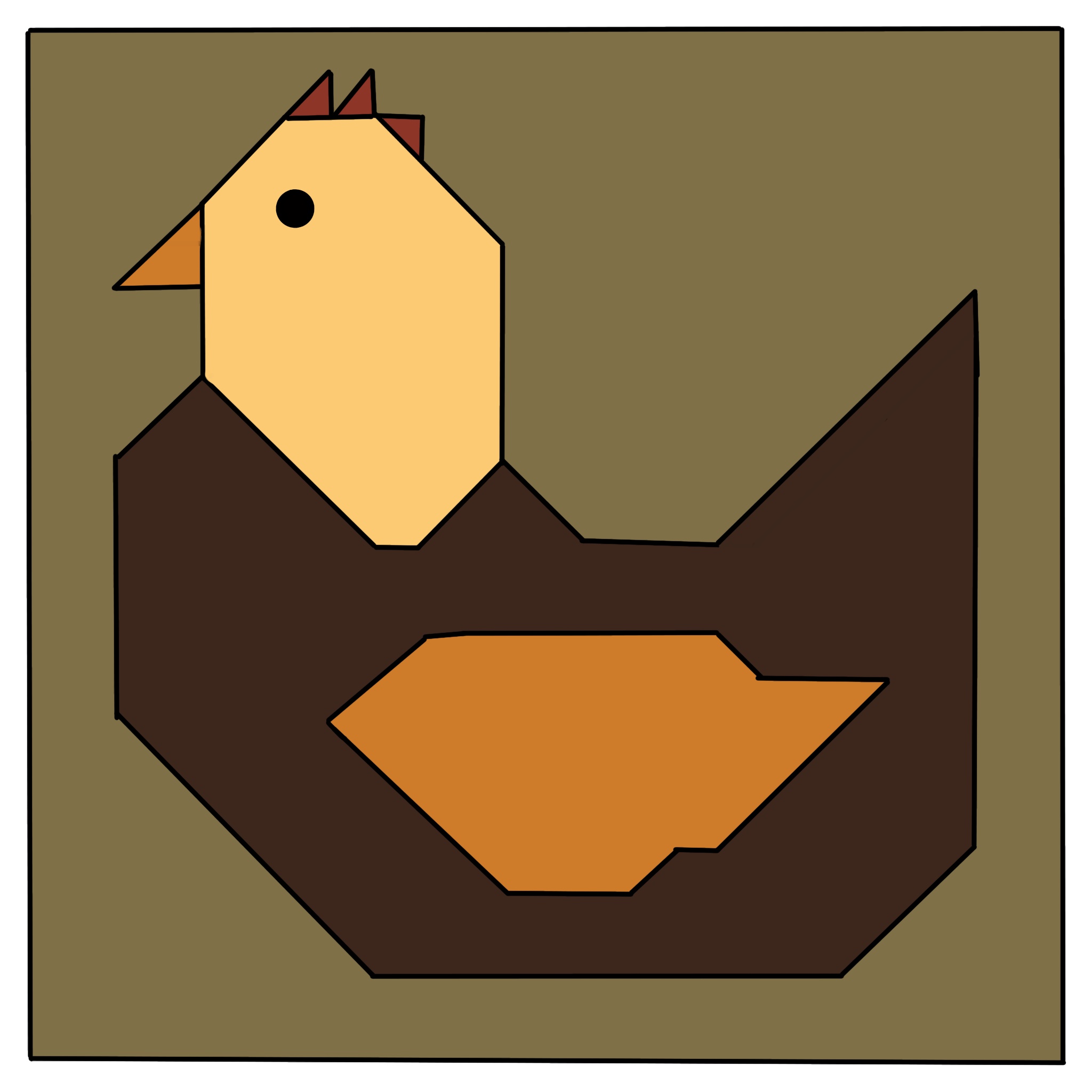 Chicken Quilt Block - Free Quilt Block - Always Expect Moore