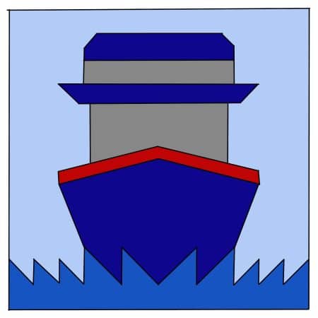 Cruise Ship Quilt Block - Always Expect Moore