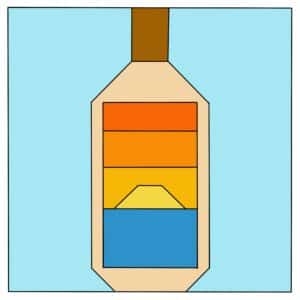 Sun Block Quilt Block - Beach Themed Quilt Block - Always Expect Moore