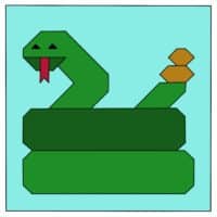 Snake Quilt Block - Always Expect Moore