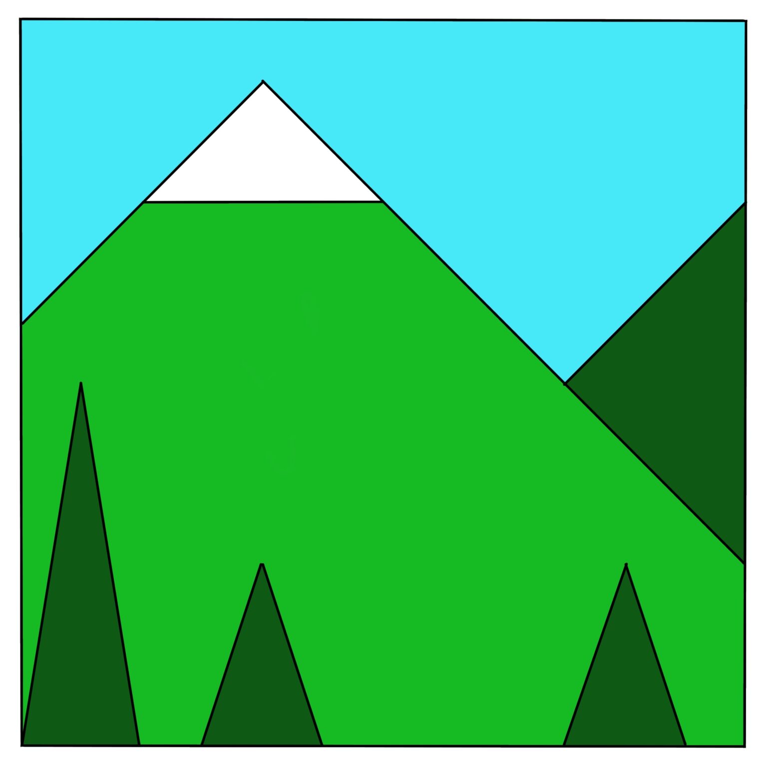 Snow-Capped Mountain Quilt Block - Always Expect Moore